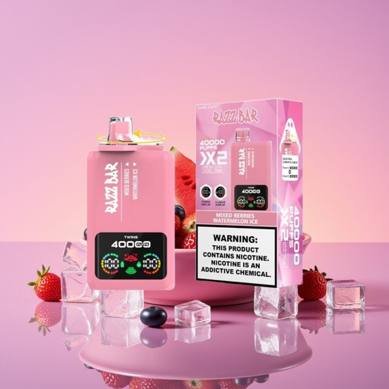 Razz Bar 40000 Puffs Disposable Vape MIXED BERRIES & WATERMELON ICE ...
